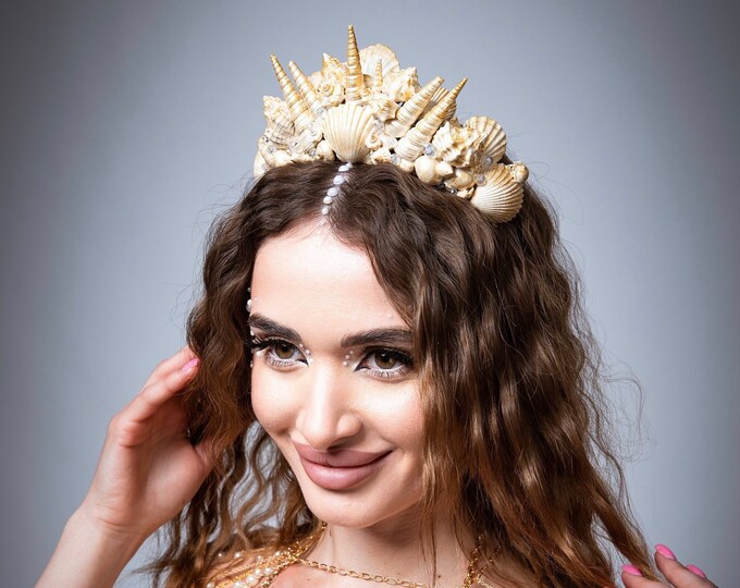 Gold Mermaid Crown Adult Mermaid Crown Mermaid Costume Accessory ...