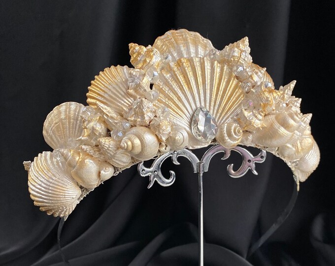 Black Mermaid Crown Seashell Crown Seashell Tiara Ocean Hair ...