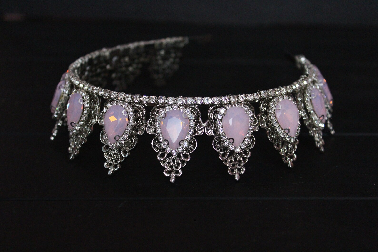 Pink Tiara Crystal Bridal Tiara Blush Bridal Jewelry Diadema - Etsy