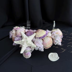 Pink Mermaid Crown Seashell Crown Seashell Tiara Ocean Hair Accessories ...