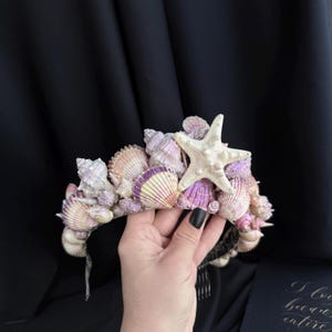 Pink Mermaid Crown Seashell Crown Seashell Tiara Ocean Hair Accessories ...
