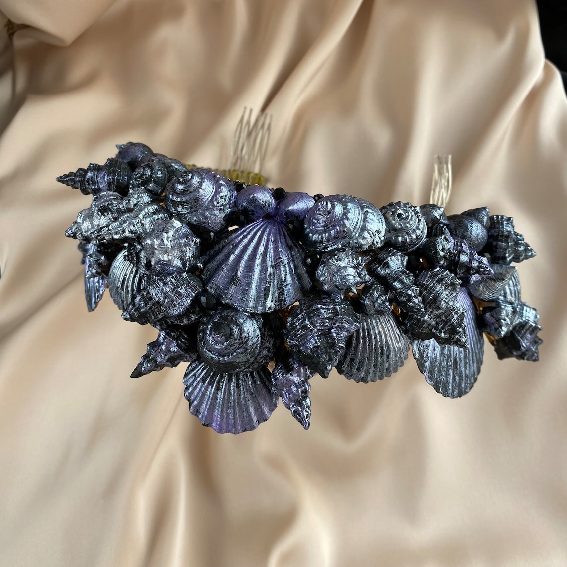 Purple Mermaid Crown Seashell Crown Seashell Tiara Ocean Hair - Etsy