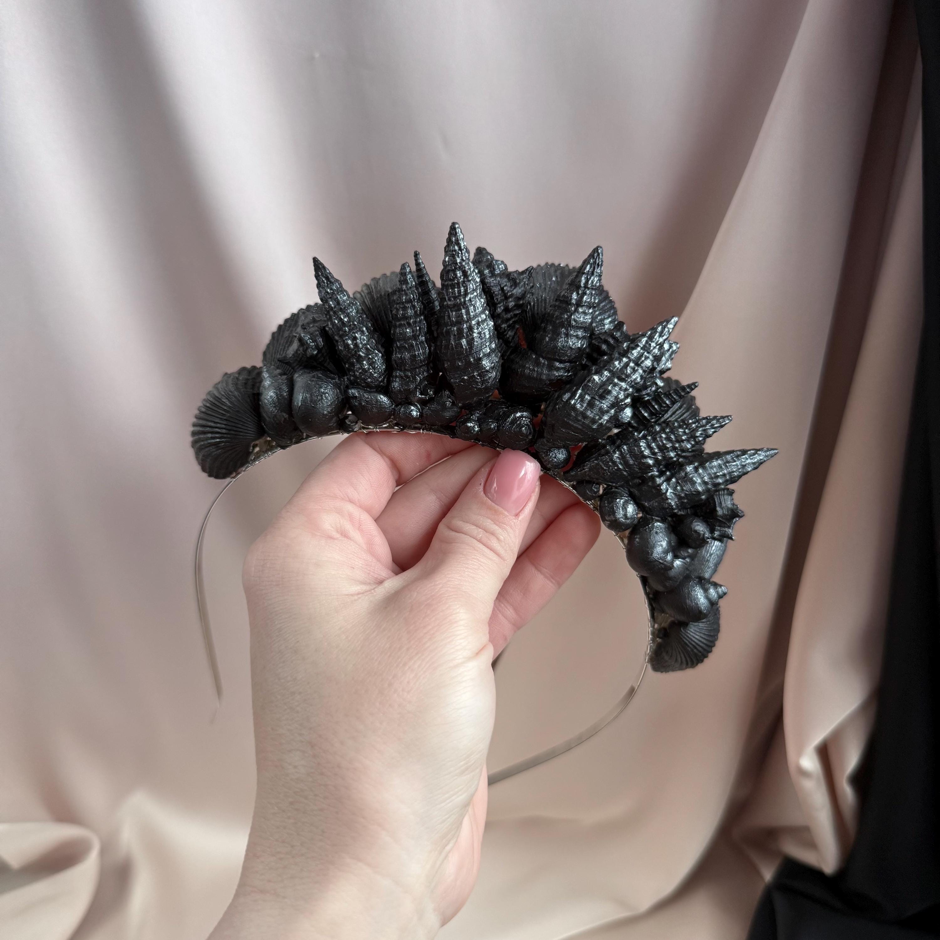 Black Seashell Crown - Etsy