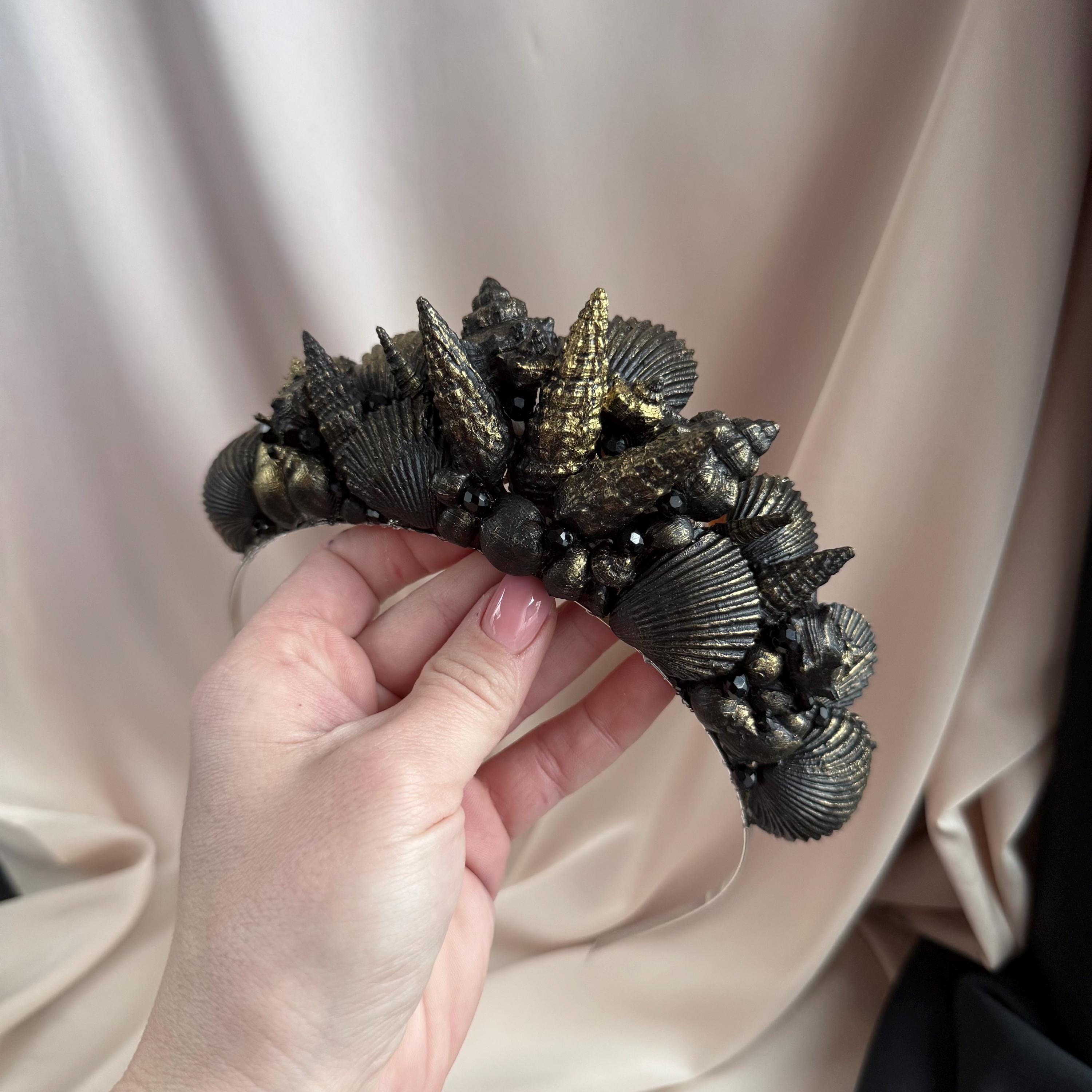 Black Seashell Crown - Etsy