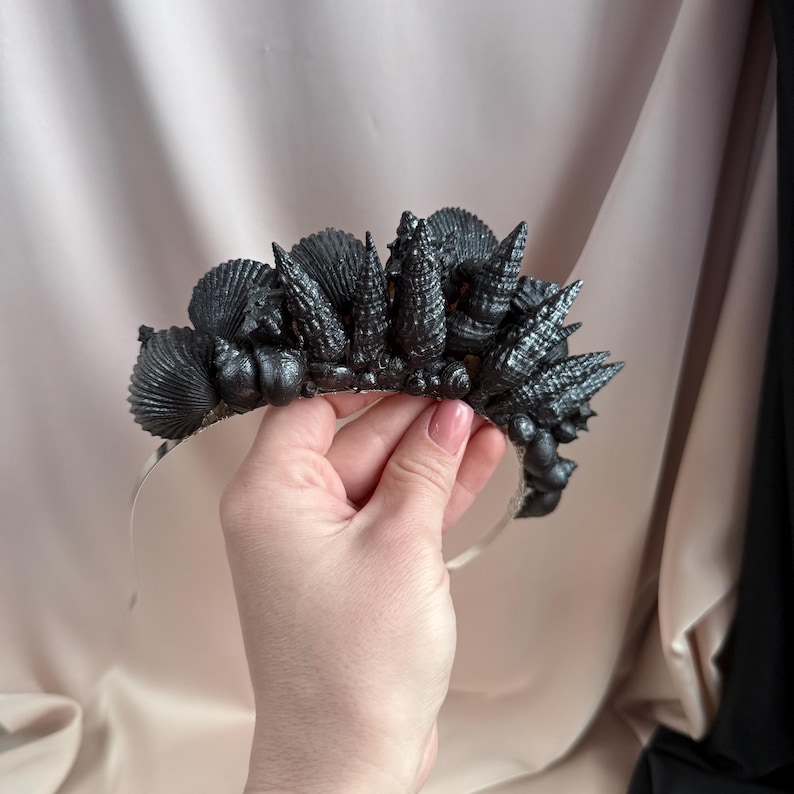 Black Seashell Crown - Etsy
