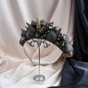 Black Seashell Crown - Etsy