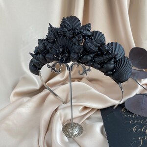 Black Mermaid Crown Seashell Crown Seashell Tiara Ocean Hair ...