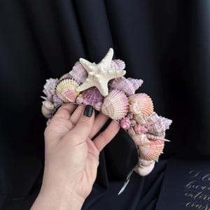 Pink Mermaid Crown Seashell Crown Seashell Tiara Ocean Hair Accessories ...