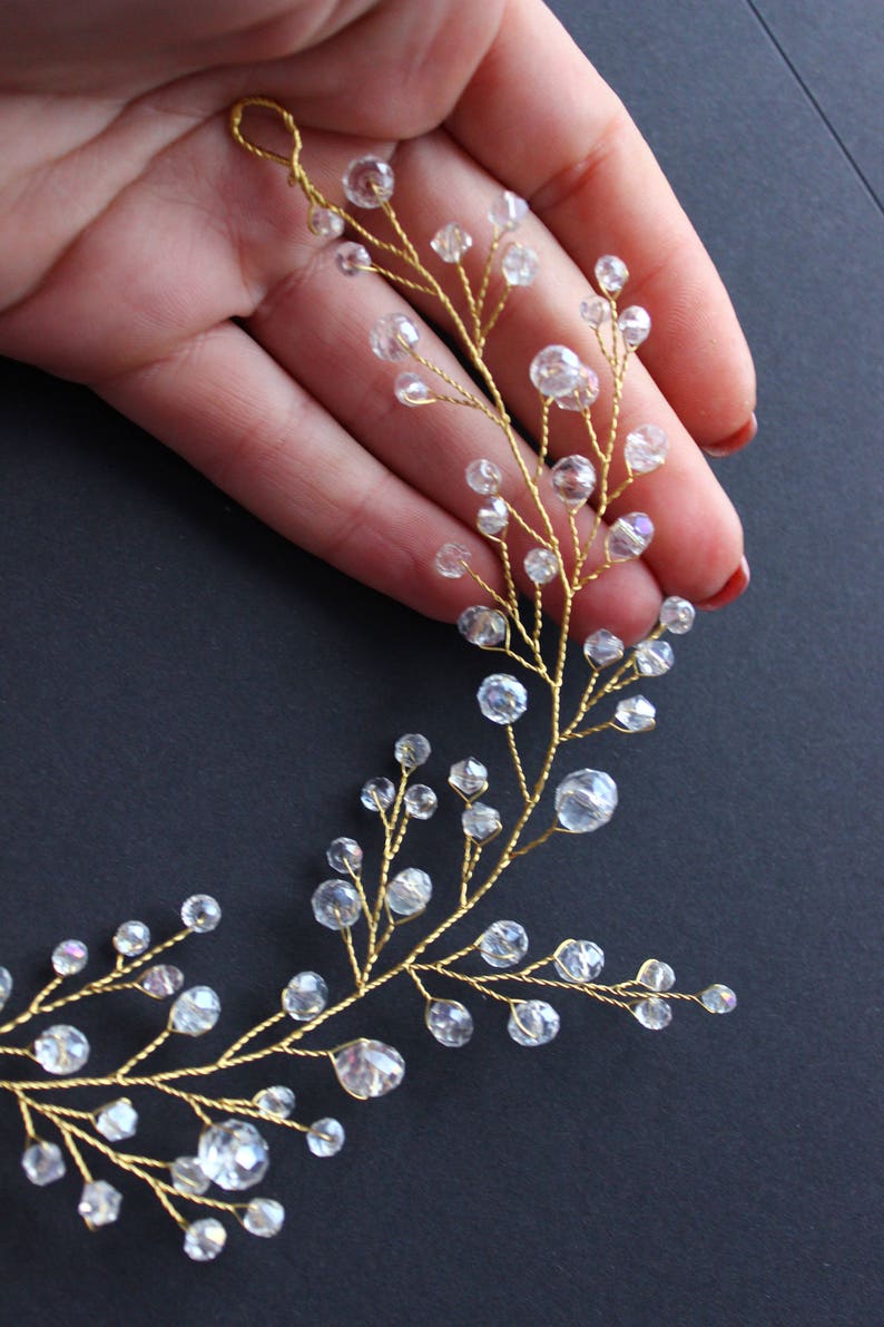Wedding hair accessories Crystals Hair Vine Wedding Headpiece | Etsy