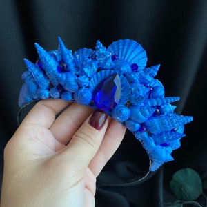 Blue Mermaid Crown Seashell Crown Seashell Tiara Ocean Hair Accessories ...