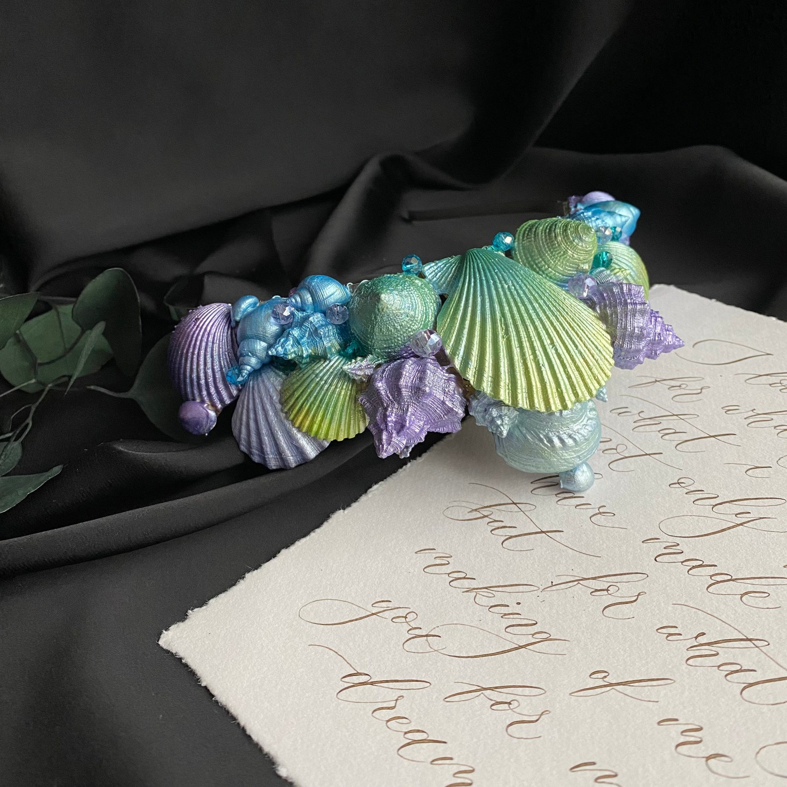 Blue Mermaid Crown Seashell Crown Seashell Tiara Ocean Hair - Etsy