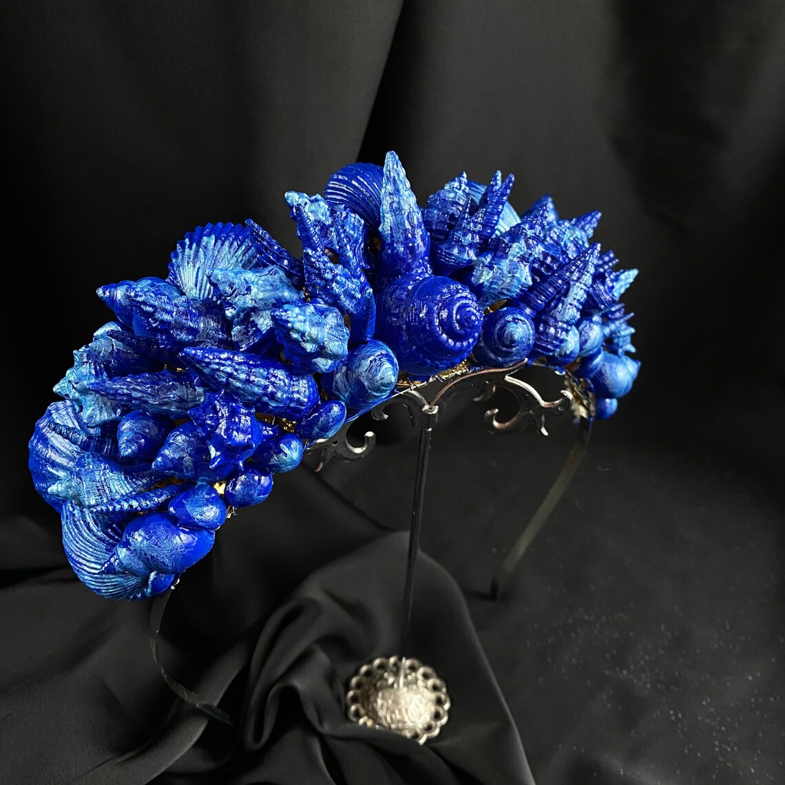 Blue Mermaid Crown Seashell Crown Seashell Tiara Ocean Hair - Etsy