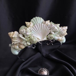 Green Mermaid Crown Seashell Crown Seashell Tiara Ocean Hair - Etsy