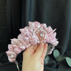 Pink Seashell Mermaid Crown - Etsy