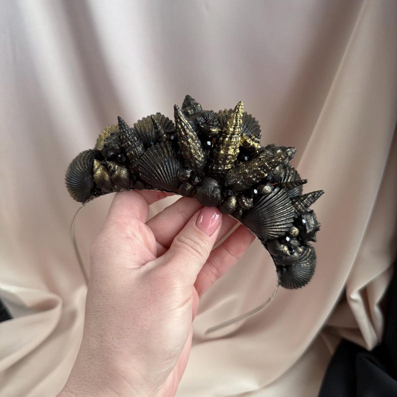 Black Seashell Crown - Etsy