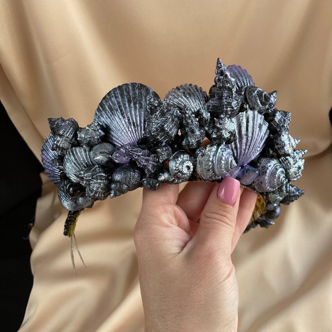 Purple Mermaid Crown Seashell Crown Seashell Tiara Ocean Hair - Etsy