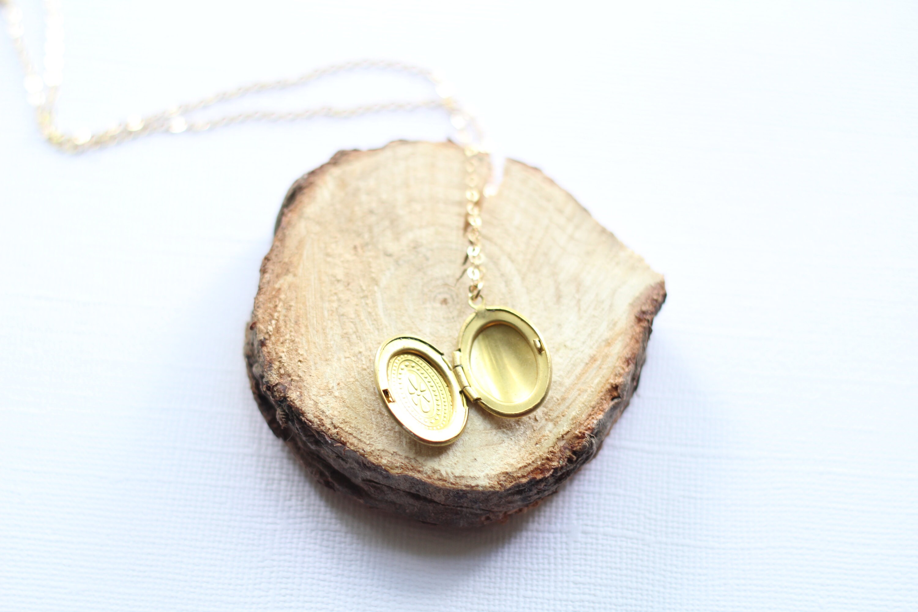 Gold Locket Necklace-painted Locket-bohemian Locket-minimalist | Etsy