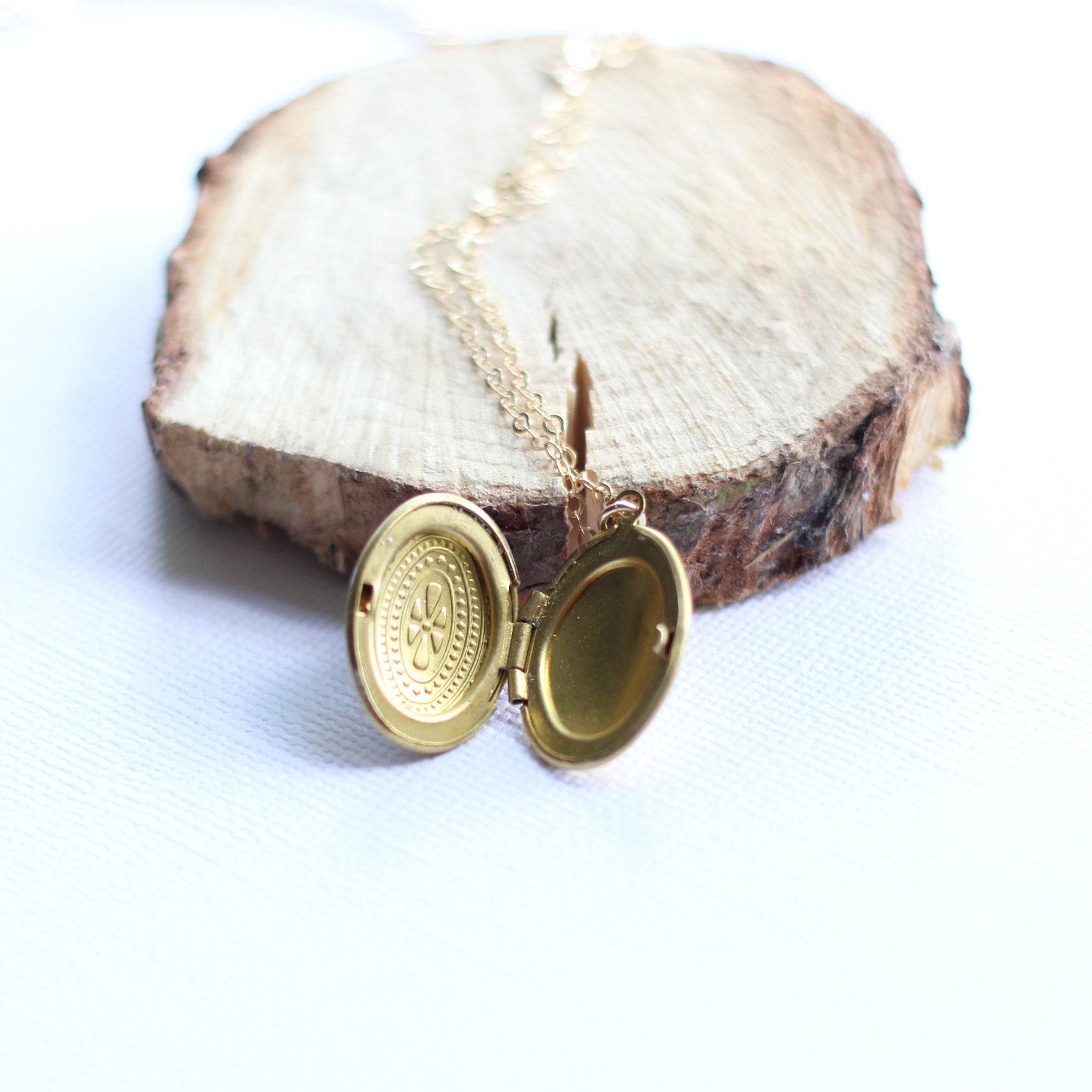 Gold Locket Necklace-painted Locket-bohemian Locket-minimalist | Etsy