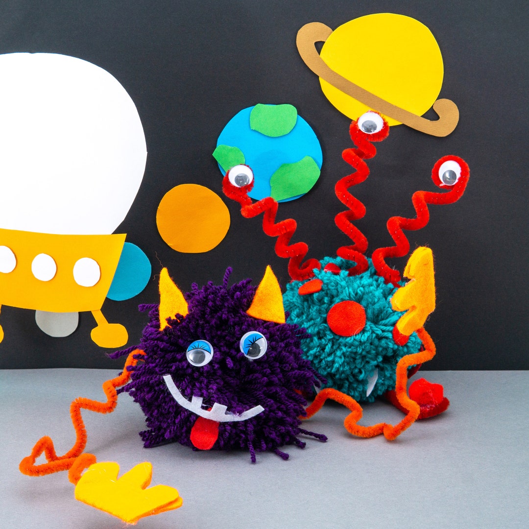Pom Pom Alien Craft Kit for Kids - Etsy