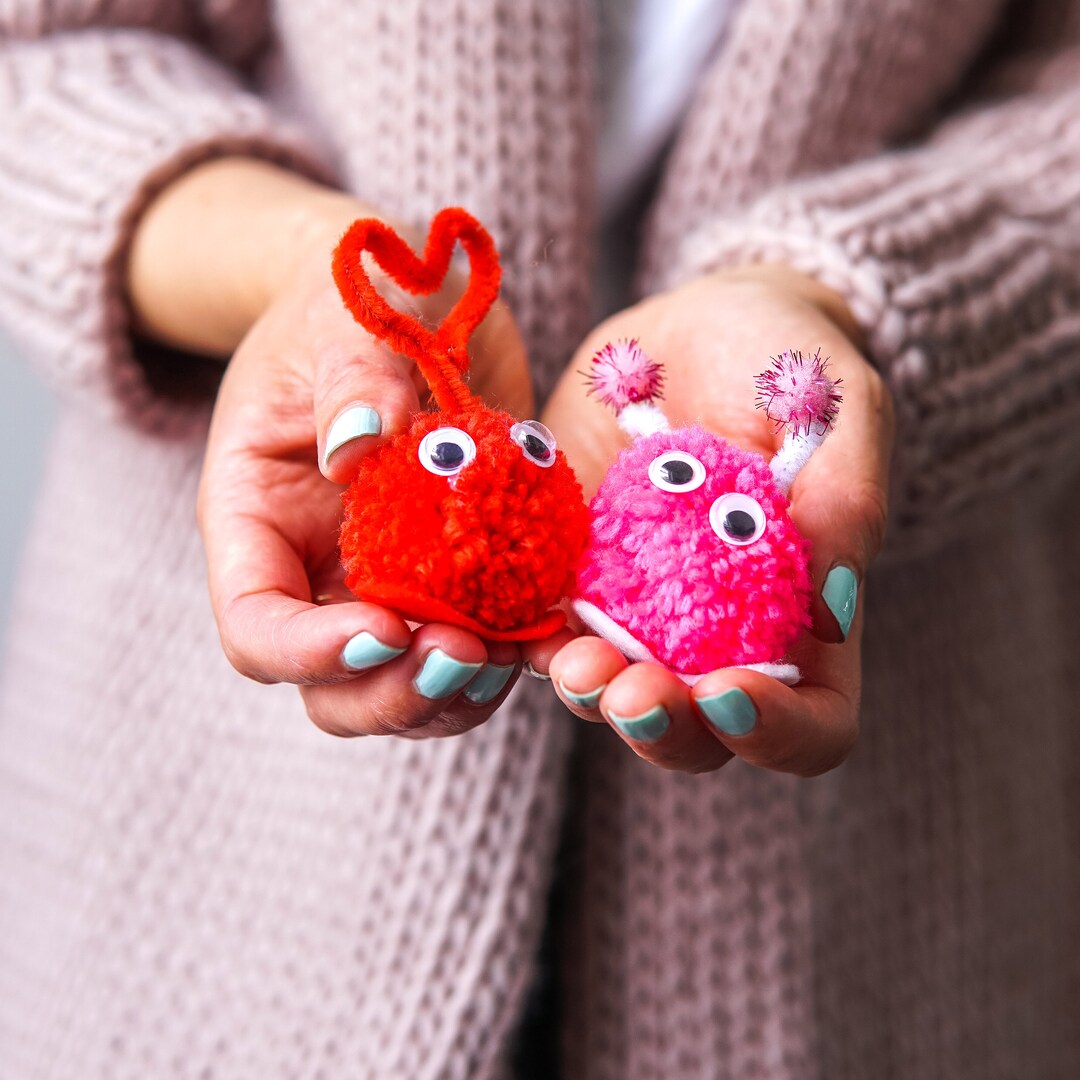 Valentine Love Bugs Pom Pom Craft Kit - Etsy