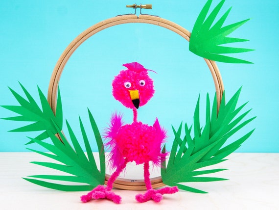 Pom Pom Flamingo Craft Kit for Kids | Etsy
