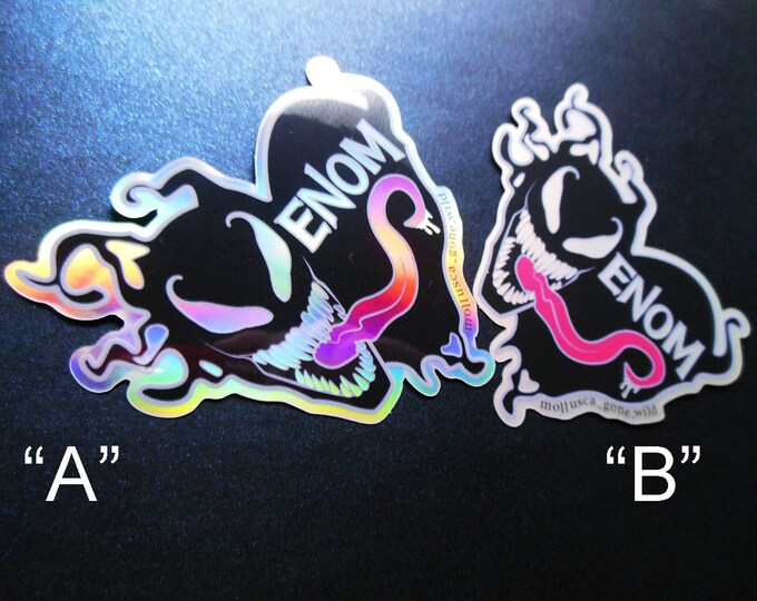 Holographic Venom Stickers, Two Variants / Symbiote / Marvel Sticker ...
