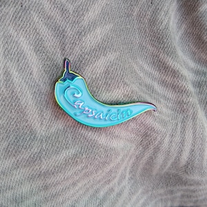Chili Enamel Pin, Food Pin, Rainbow Plated Enamel Pin, Chilli, Pepper ...