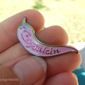 Chili Enamel Pin, Food Pin, Rainbow Plated Enamel Pin, Chilli, Pepper ...