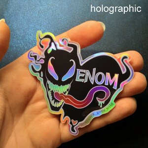 Holographic Venom Stickers, Two Variants / Symbiote / Marvel Sticker ...