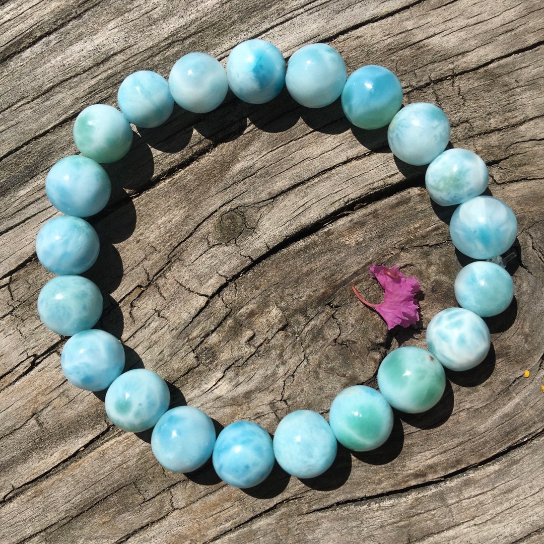 9mm Beautiful Larimar Bracelet - Etsy