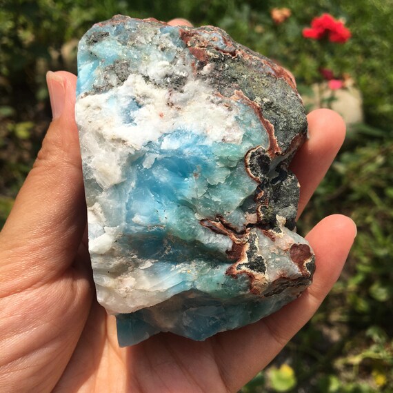 Jewelry & Beauty Materials partially polished rough Larimar Larimar ...