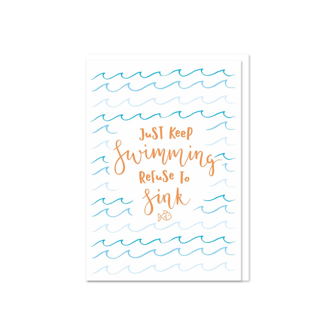 Keep Swimming Card - Etsy