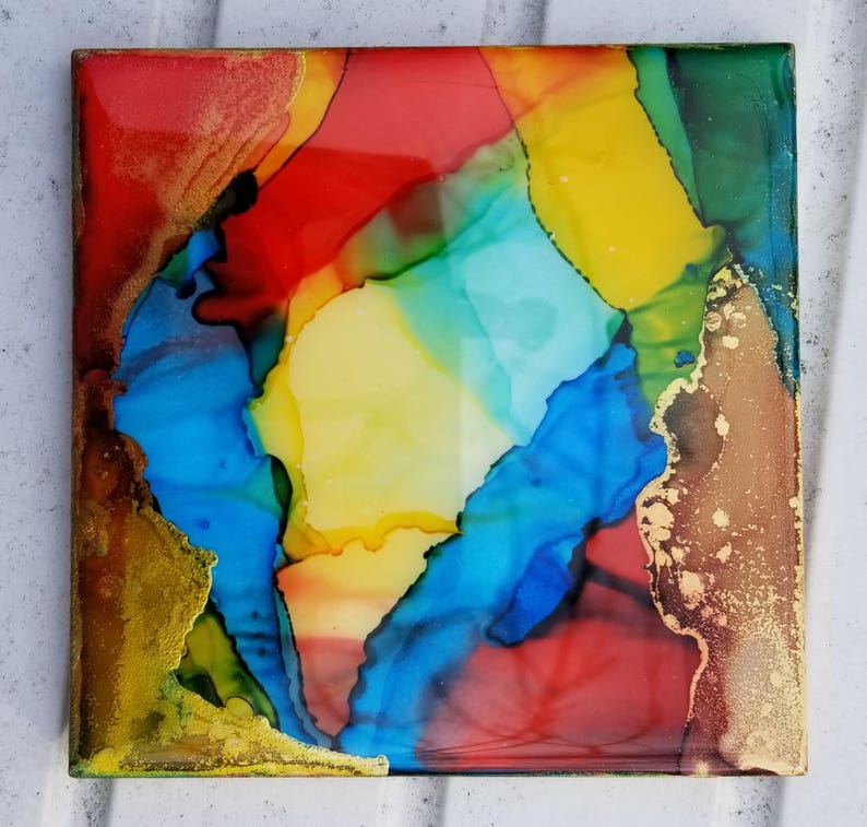 Inkscape Coaster Set Primary Colors | Etsy