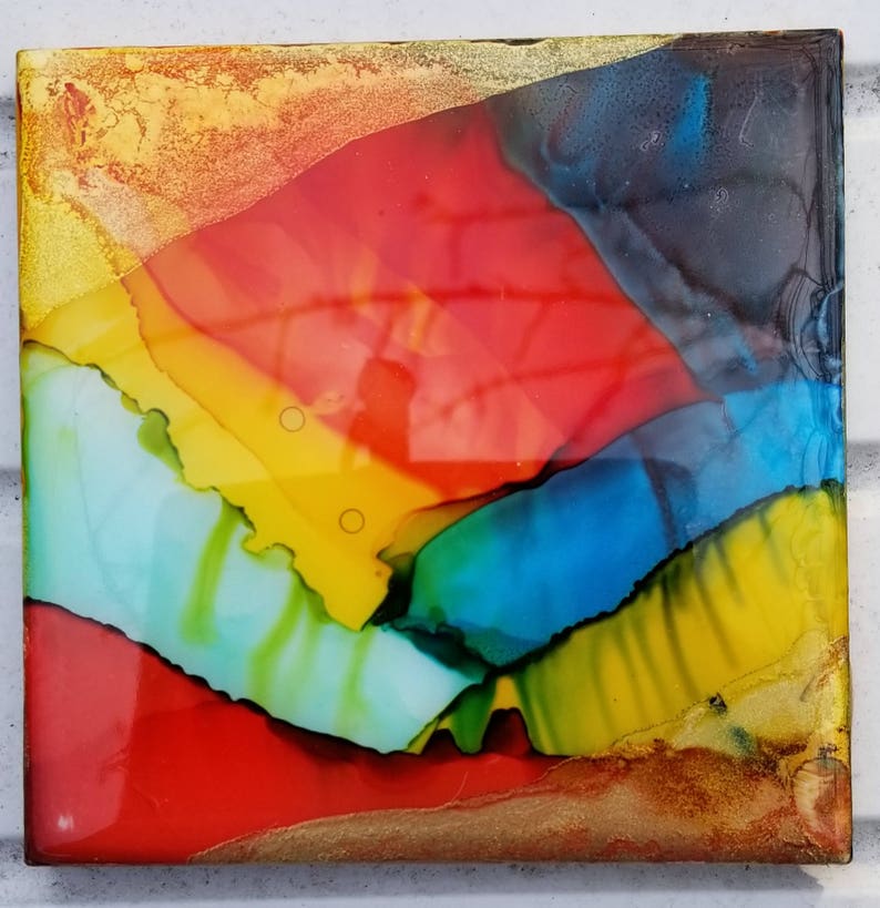 Inkscape Coaster Set Primary Colors | Etsy