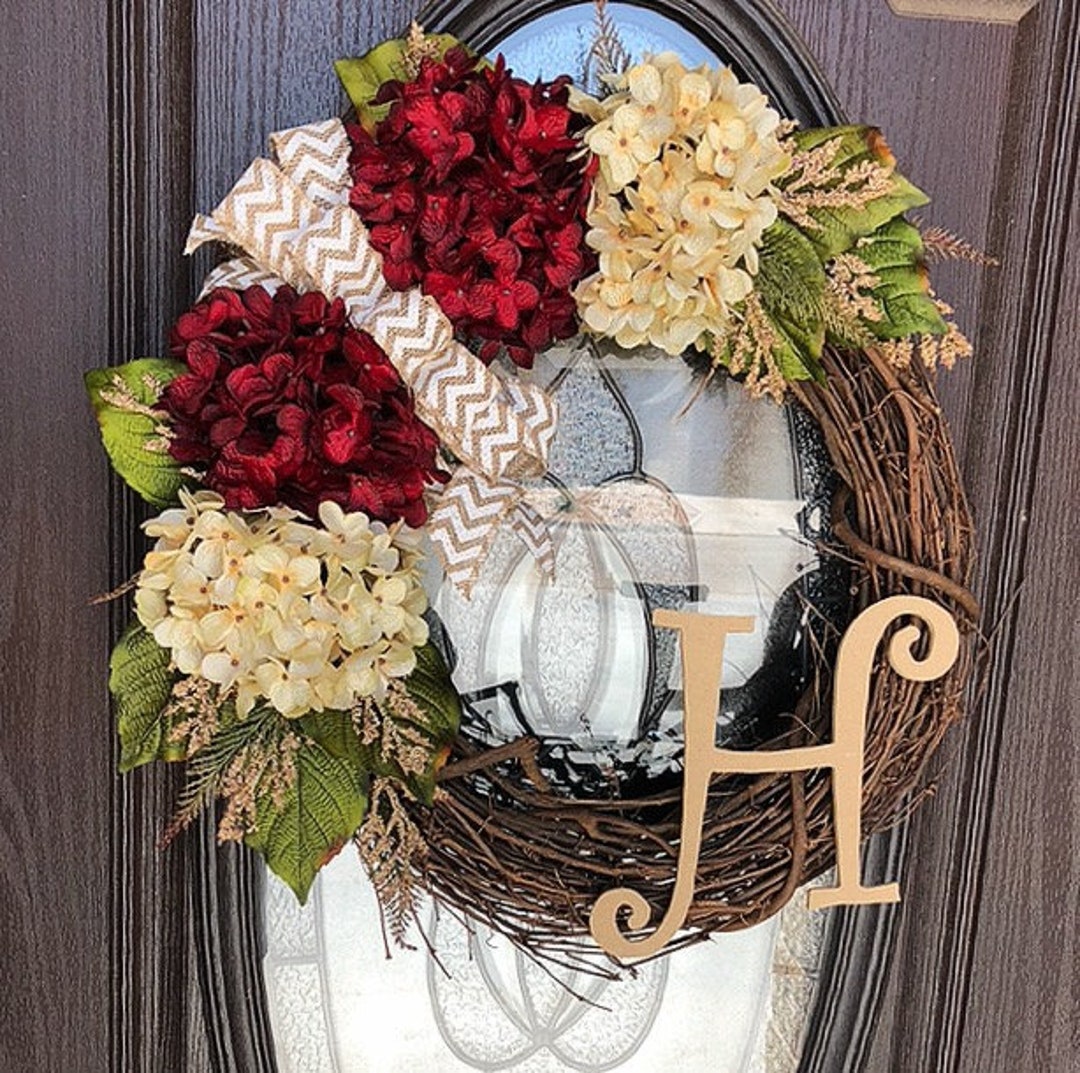 Wreath With Letter - Door Wreath - Summer Wreath - Wreaths for Summer ...
