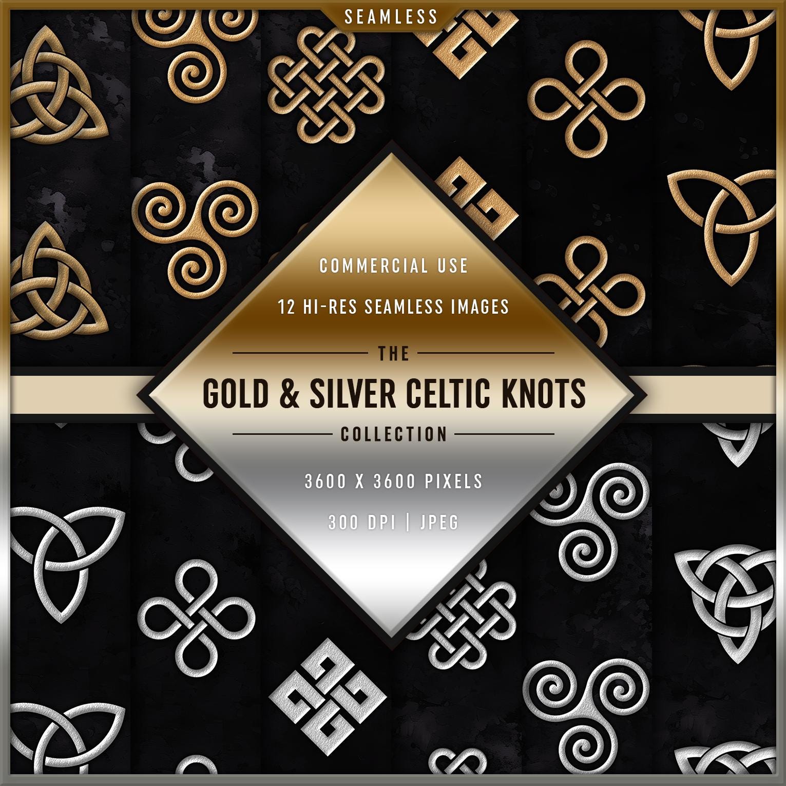 The Gold & Silver Celtic Knots Collection II | 12 High-resolution ...