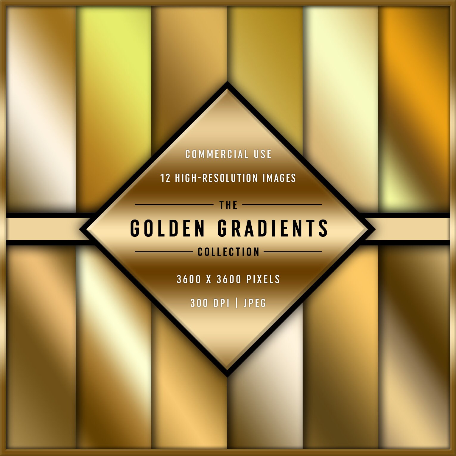 The Gold Gradients Collection 12 High-resolution Digital Papers - Etsy