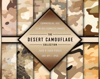 The Army Camouflage Collection II | 12 High-resolution Seamless Digital ...