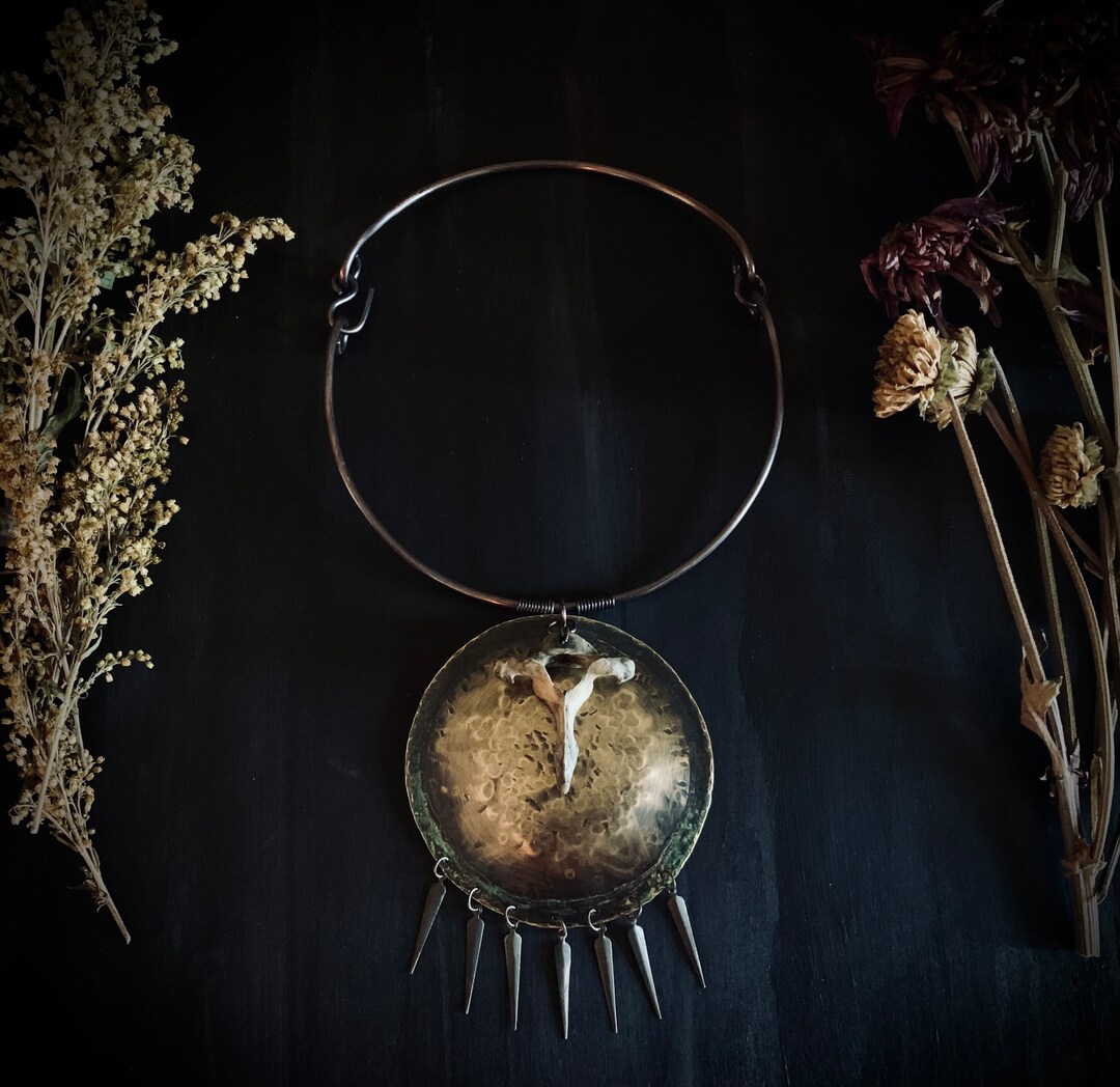 Brass Medallion Neck Cuff - Etsy