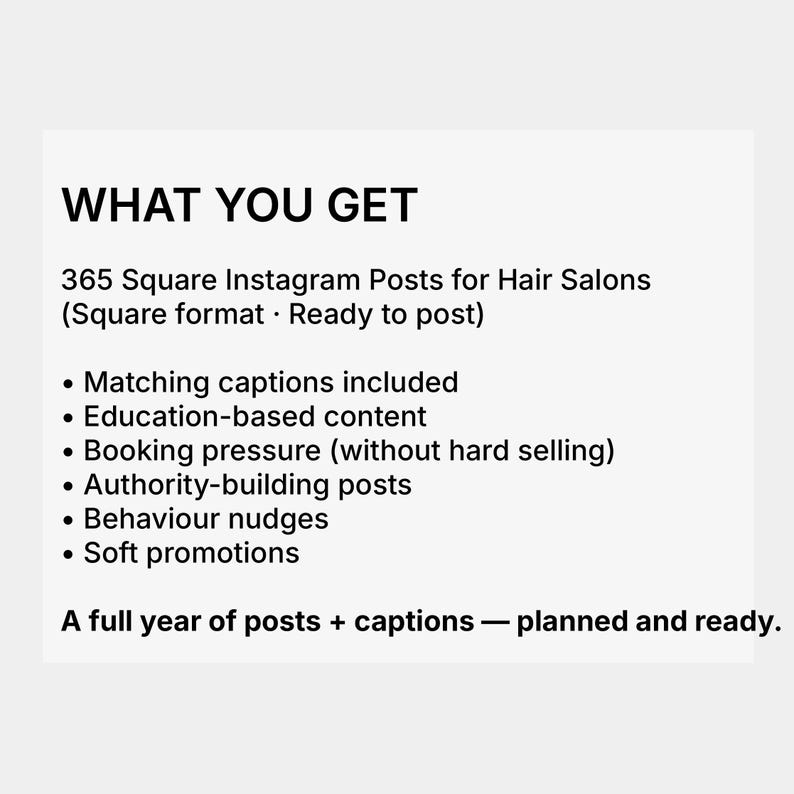 Instagram Posts for Hair Salons | Build Trust & Bookings - Etsy