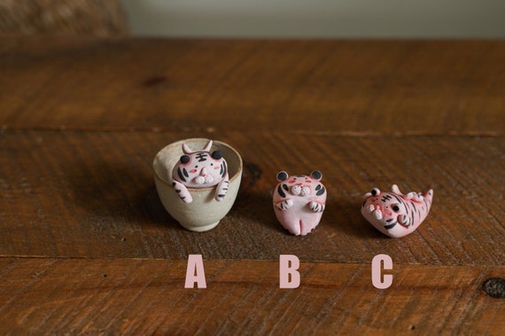 Handmade Pink Mini Flying Tiger Tea Pet S - Etsy