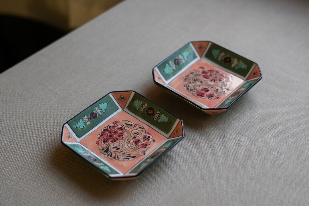 Hand-painted Octagon Traditional Snack Tray - Etsy