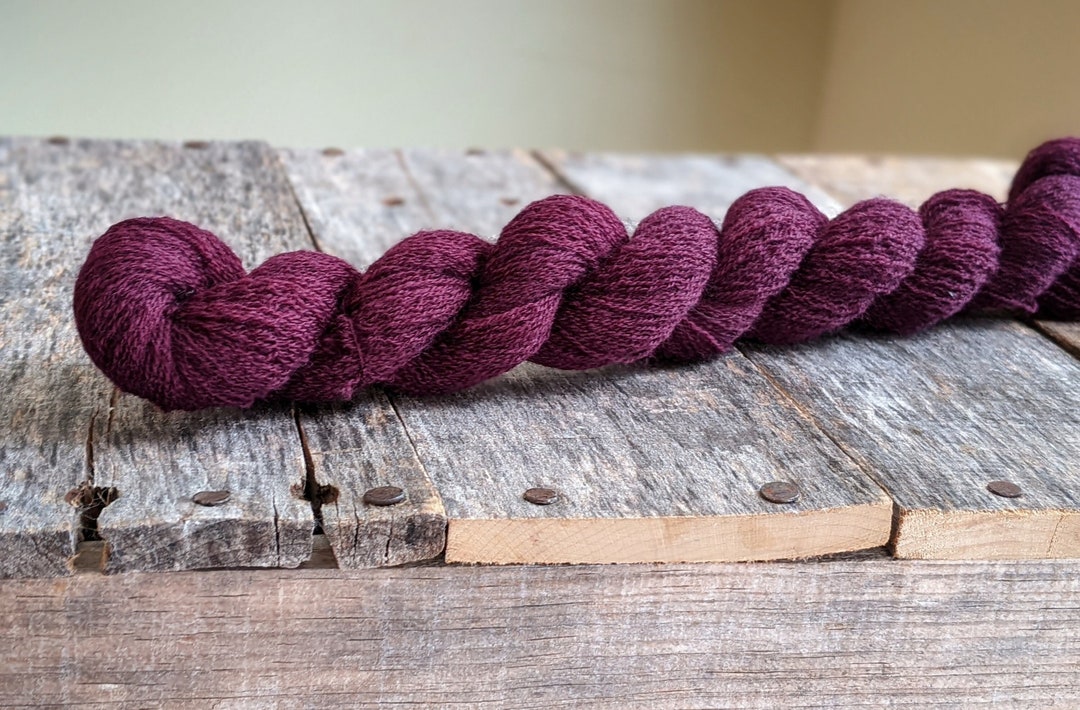 Maroon 100% Merino Wool Recycled Yarn - Etsy