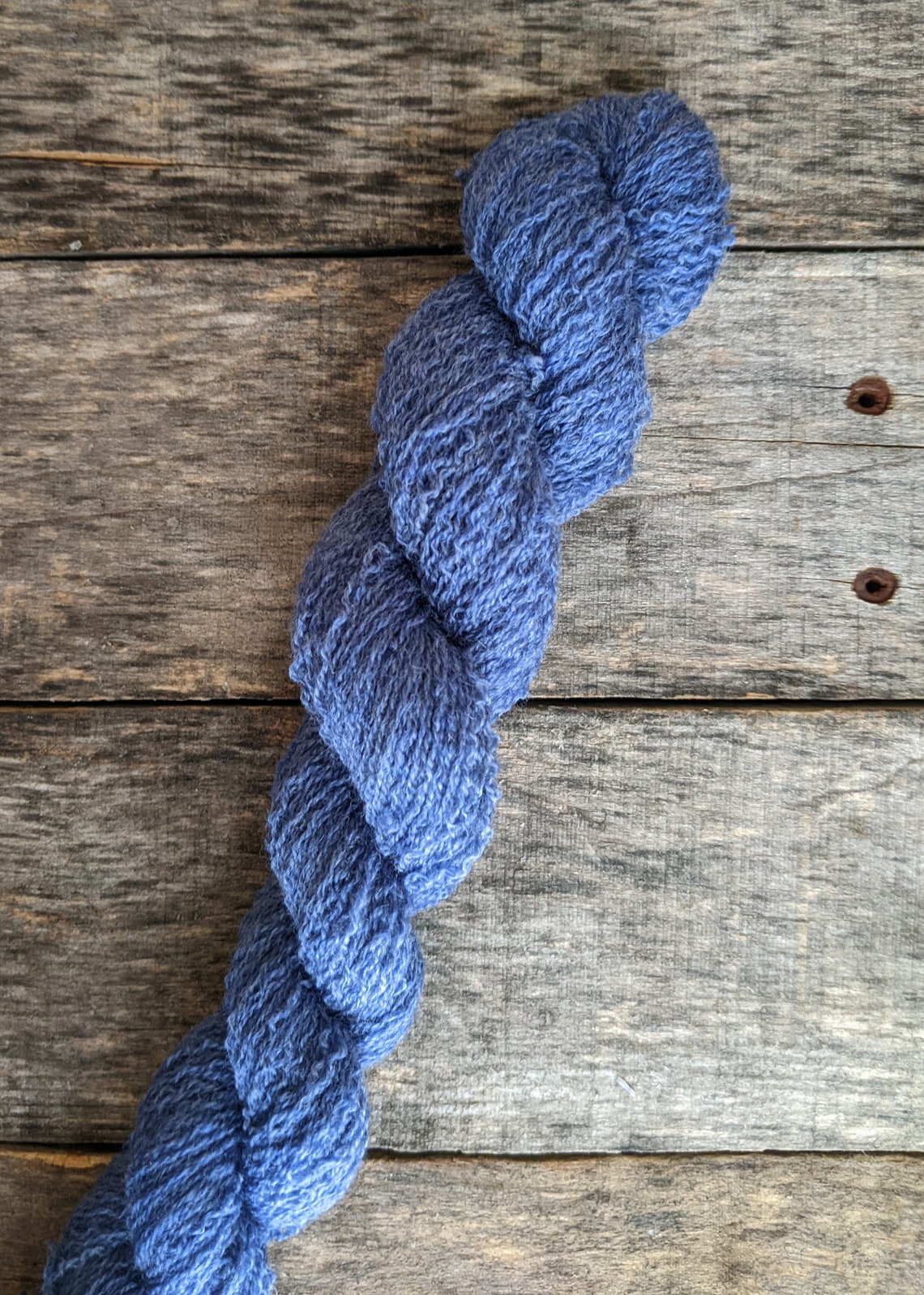 Blue 100% Merino Wool, Recycled Yarn - Etsy
