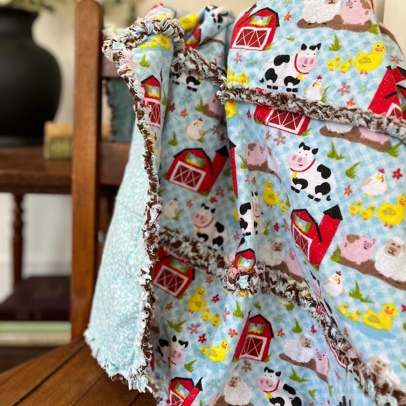 Animal Rag Quilt - Etsy