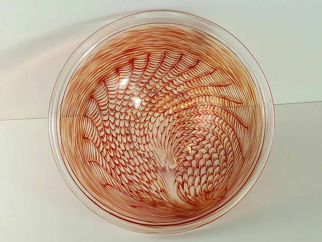 Kent Le Grand Studio Red Art Glass Bowl - Etsy