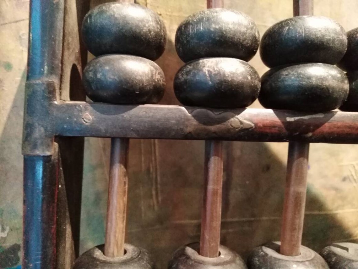 Vintage Chinese Wood and Quill Abacus - Etsy