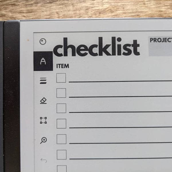 Electronic Checklist Template - Etsy UK