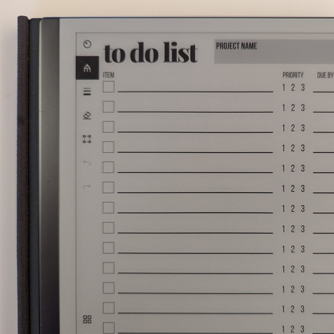 TO DO LIST | Font 2 | Remarkable 1 & 2 Template - Etsy