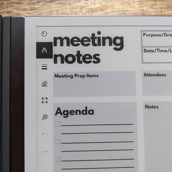 Remarkable 2 Meetings Template - Etsy